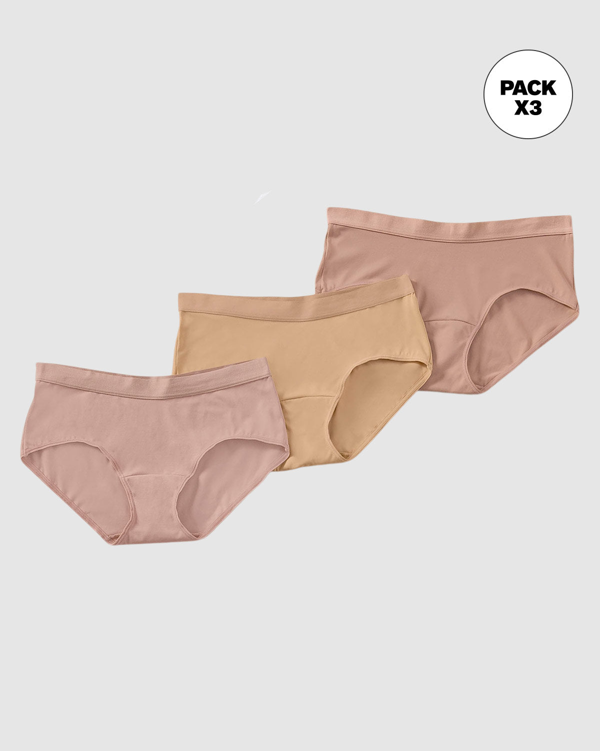 Paquete x 3 hípsters cómodos y suaves de buen cubrimiento | Leonisa Perú